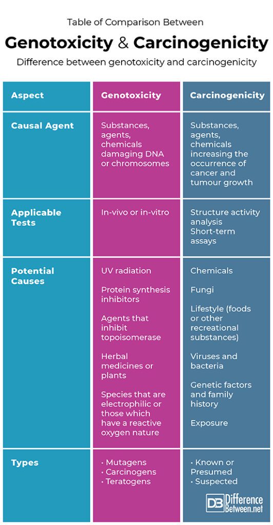 Difference Between Genotoxicity and Carcinogenicity | Difference ...